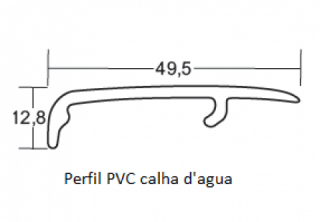 PERFIL DE PVC CALHA D'AGUA E LATERAL 6MT - MARCOPOLO GV - Eonibus