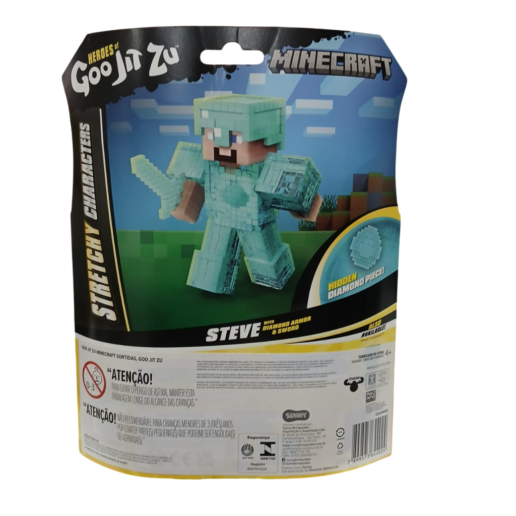 Goo Jit Zu Steve Armadura Minecraft - Sunny 004402 - Noy Brinquedos