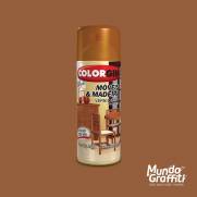 Spray Verniz Colorgin Mogno p/ Madeira 763 Brilhante 350ml - Mundo Grafite