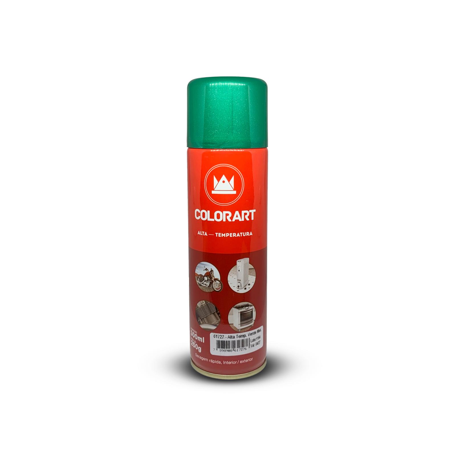 Tinta Spray Alta Temperatura Verde Metalico 300ml Colorart - Mundo Graffiti