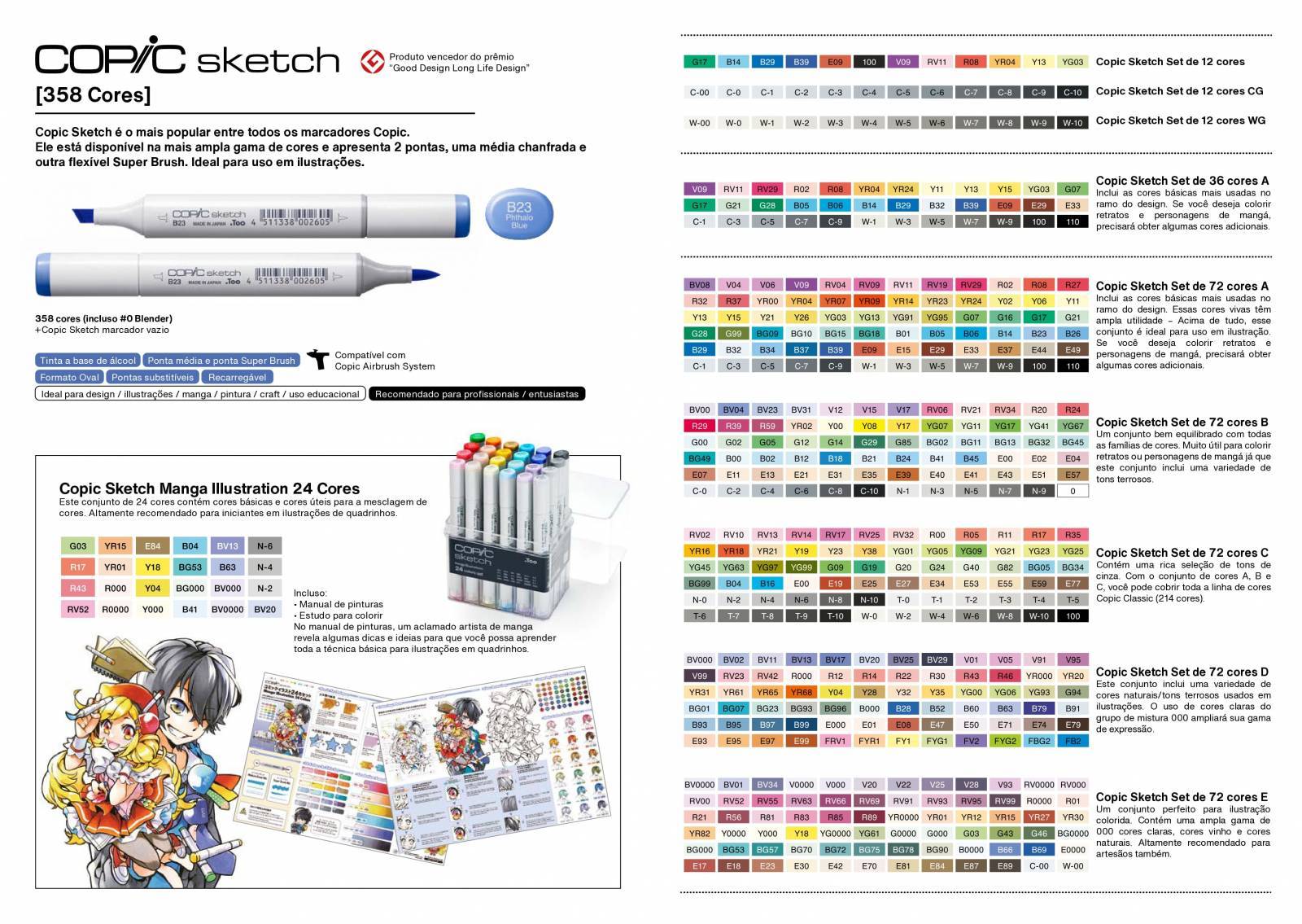 Marcador Copic Sketch Brick White E40 - Mundo Grafite