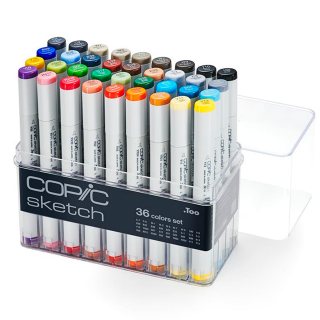 Estojo Marcador Copic Sketch 36 Cores - Mundo Grafite