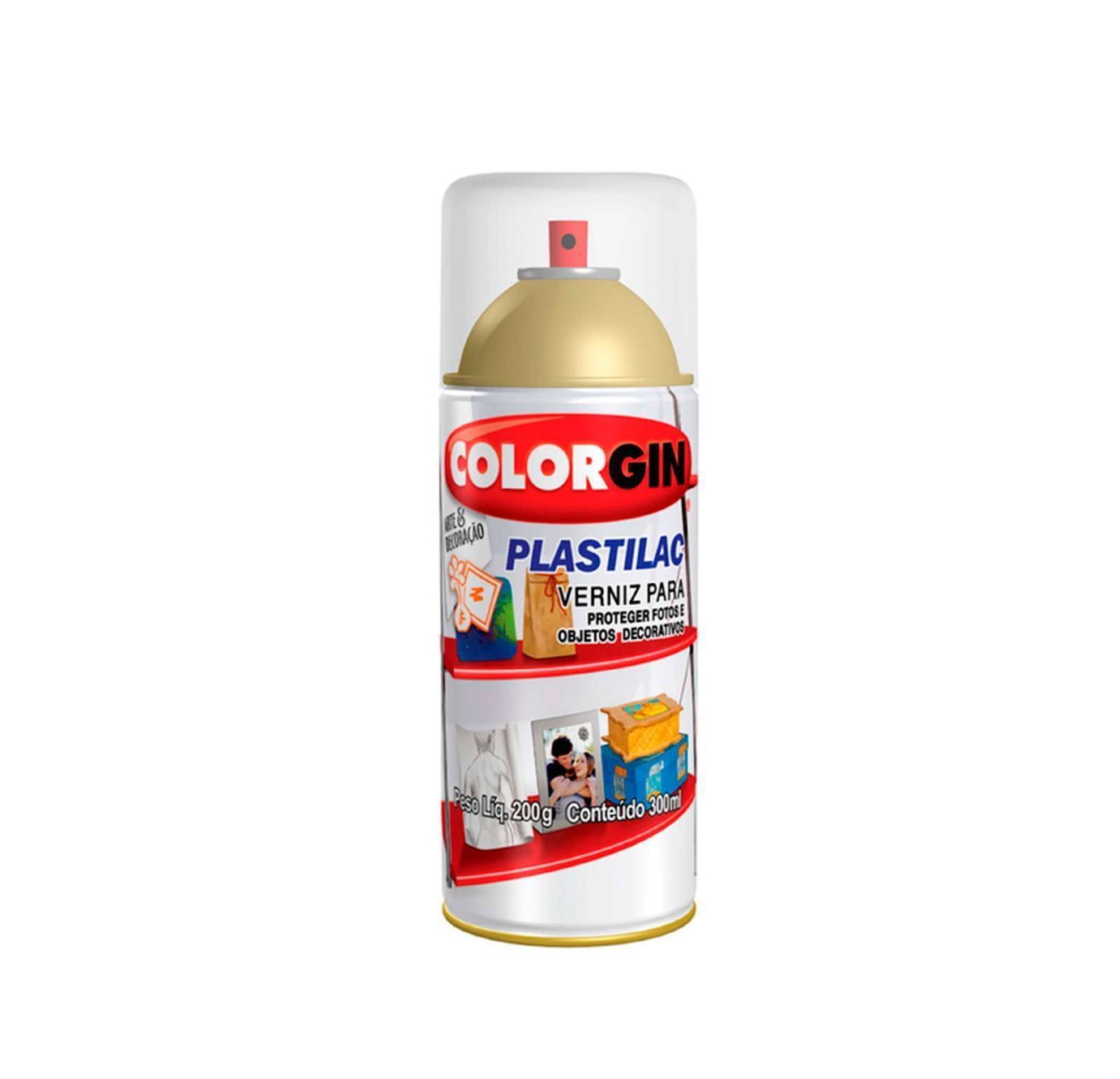 Spray Verniz Colorgin Plastilac 780 Brilhante 300ml - Mundo Grafite