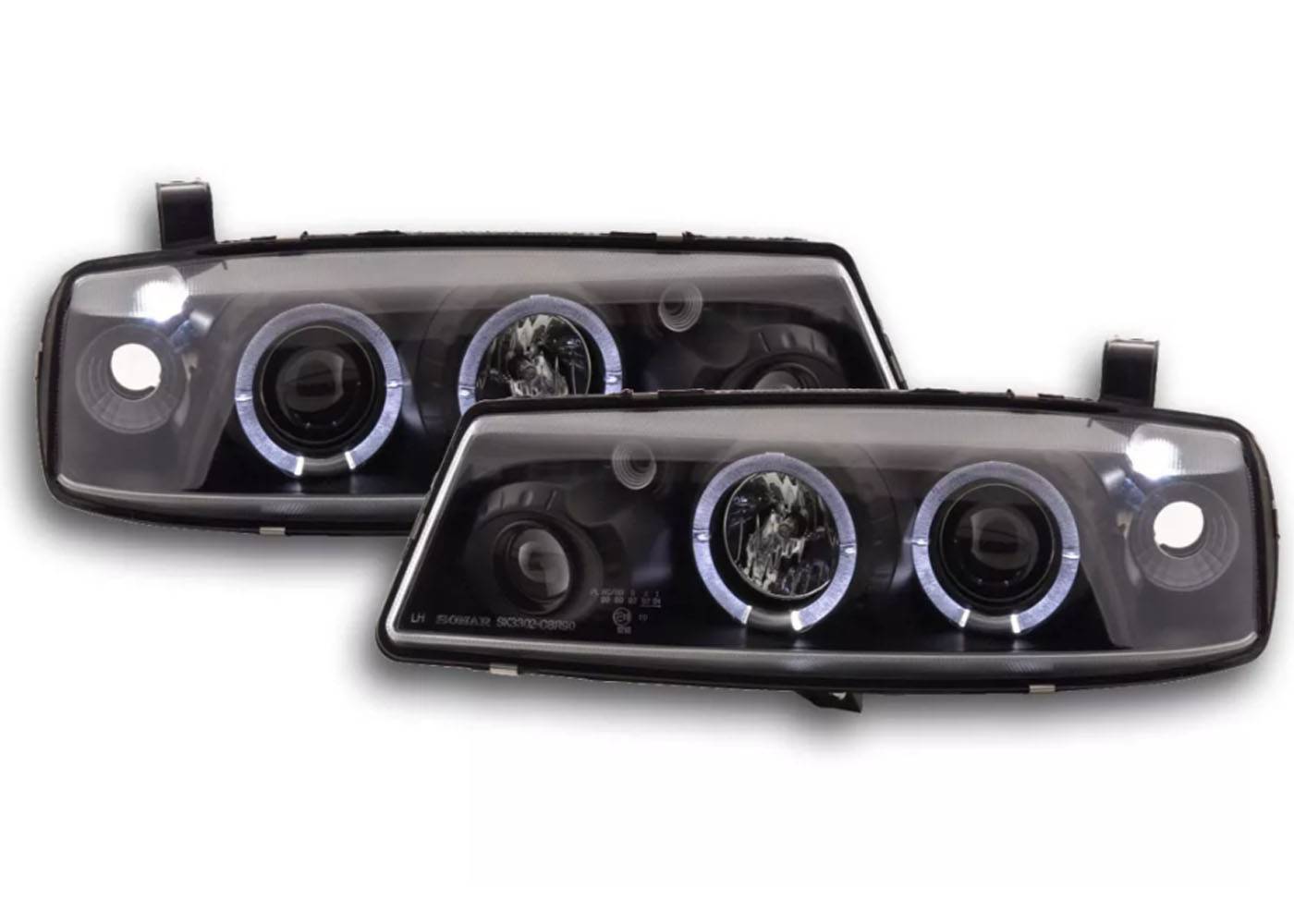 Farol Led Angel Eyes Calibra 93 94 95 96 97 Sonar Negro Par - Sul ...