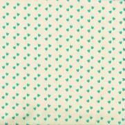 Tecido Tricoline Estampado Mini Corações Turquesa - Ref. 900163 ...