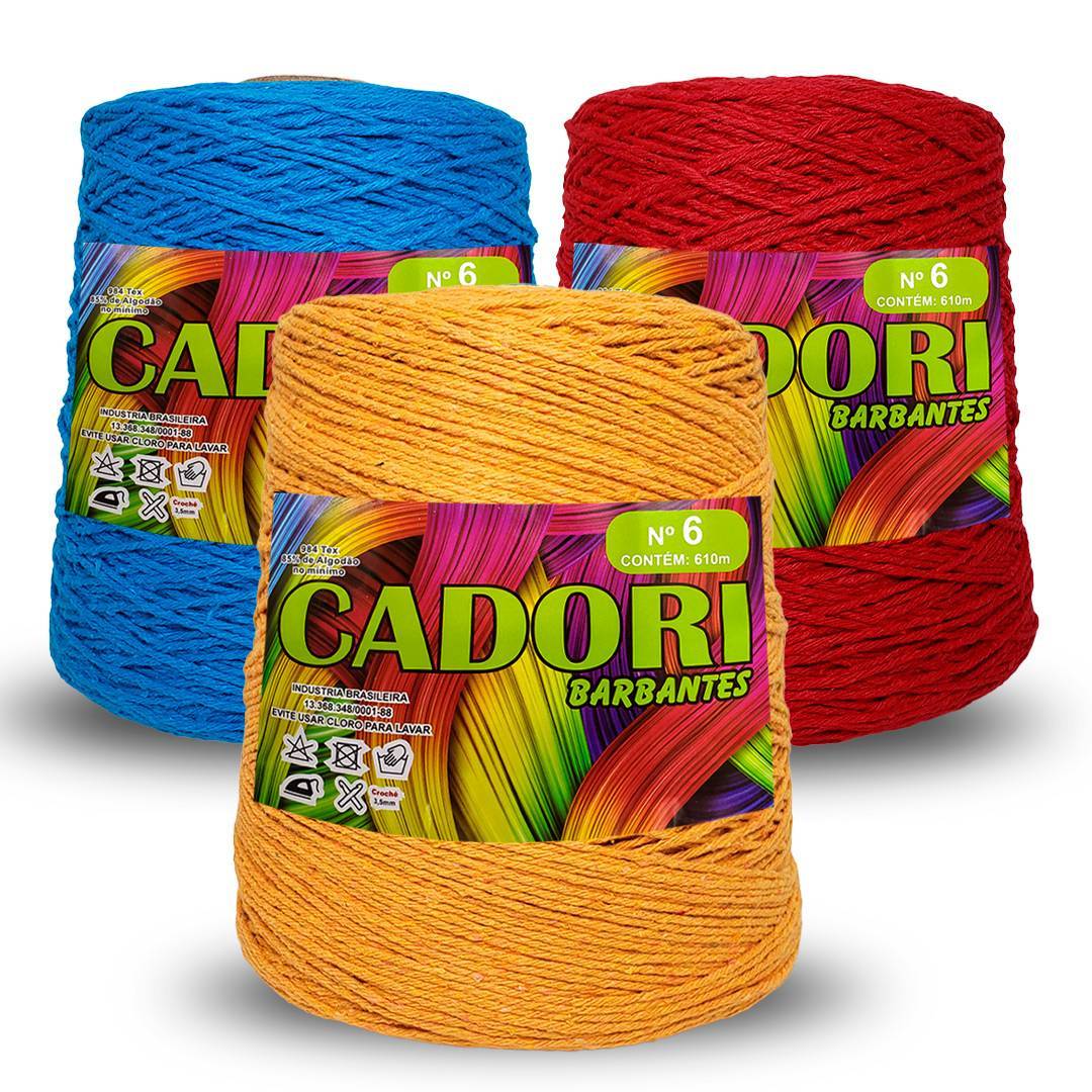 Barbante Cores N°6 - 600g - Cadori - Armarinhos Nodari