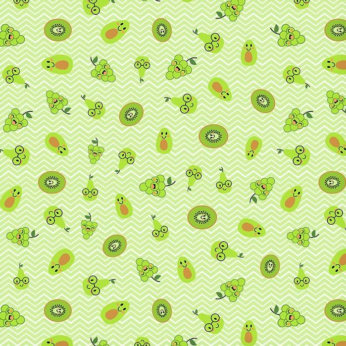 Tricoline Frutinhas Fundo Chevron Verde - 2626 - Círculo - Armarinhos ...