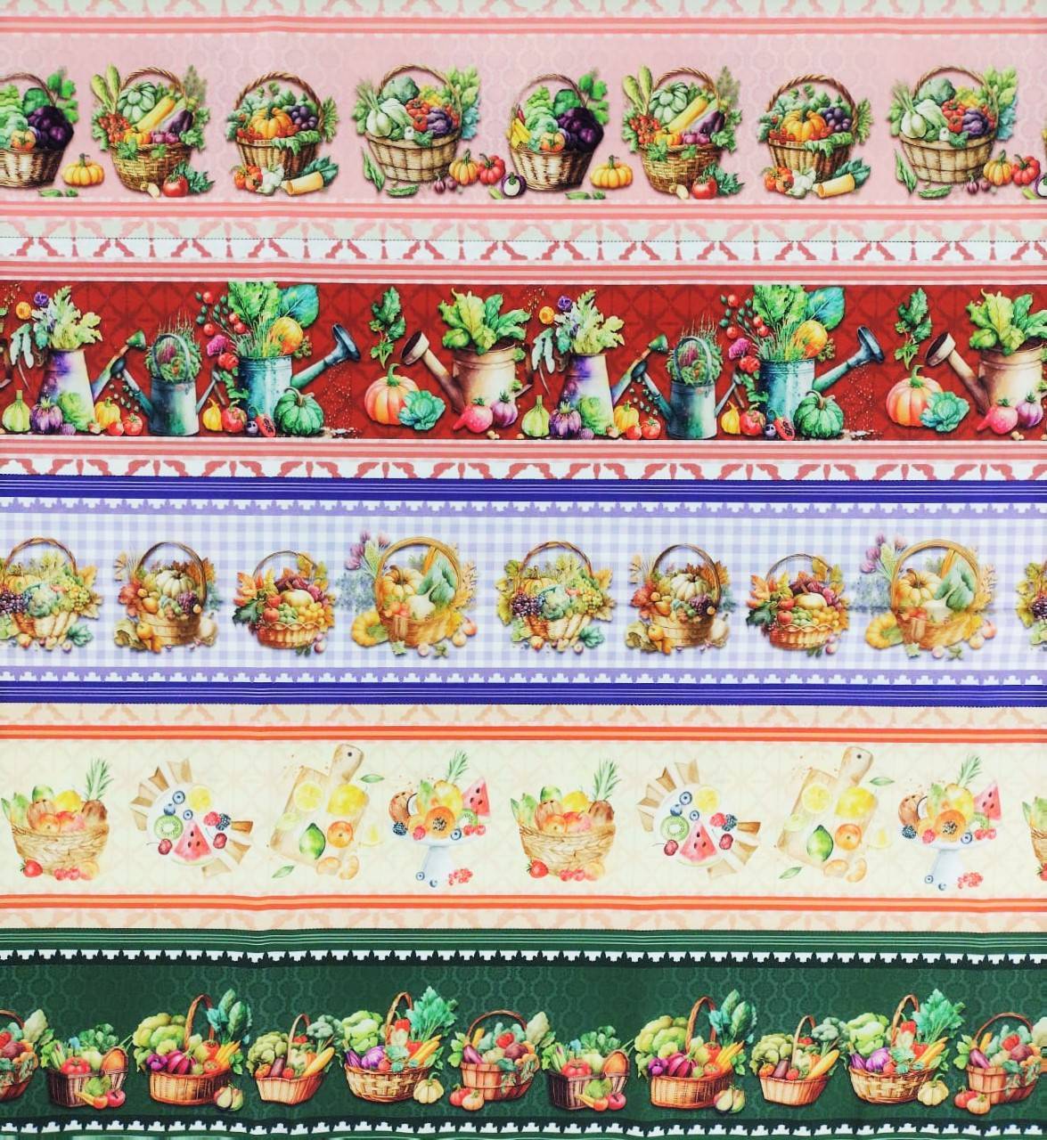 Tricoline Digital Barrado Frutas e Vegetais 55cm - Caldeira ...