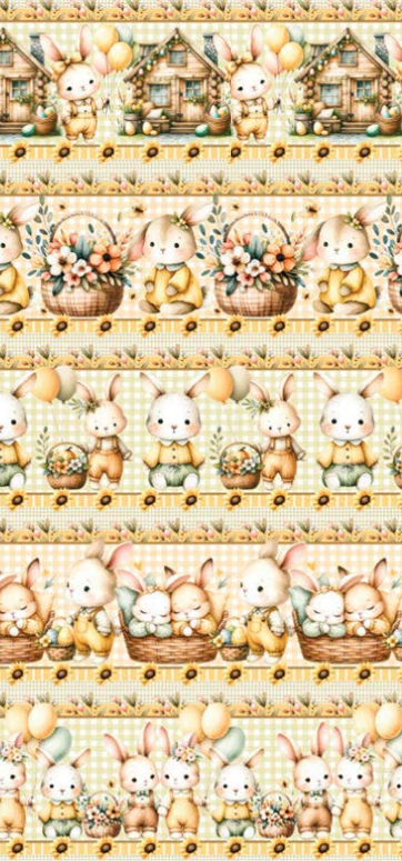 Tricoline Digital Barrado Páscoa Amarelinho 55cm - Ref. 1663 ...