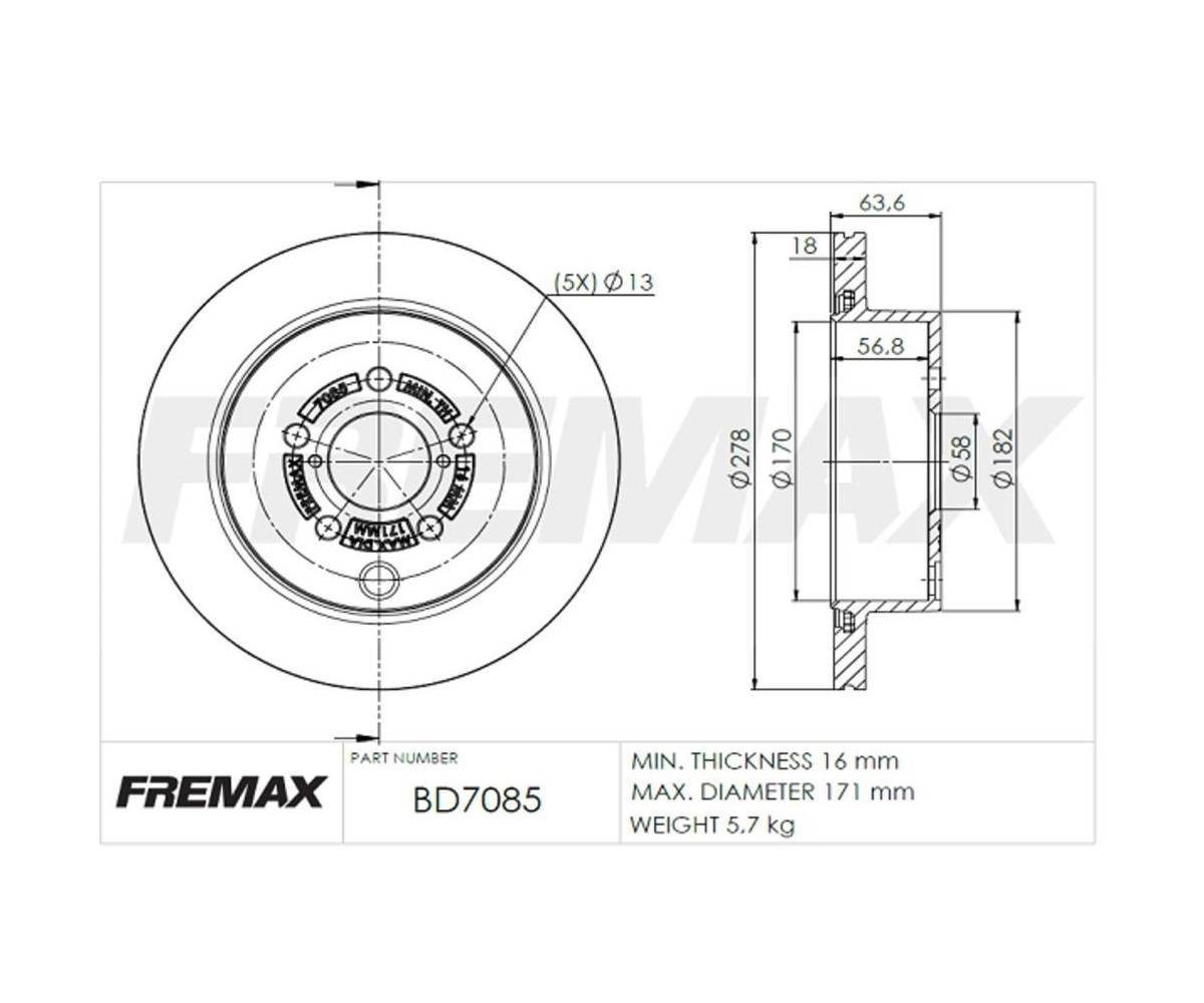 Disco de Freio Traseiro Fremax Carbon - Street Solutions