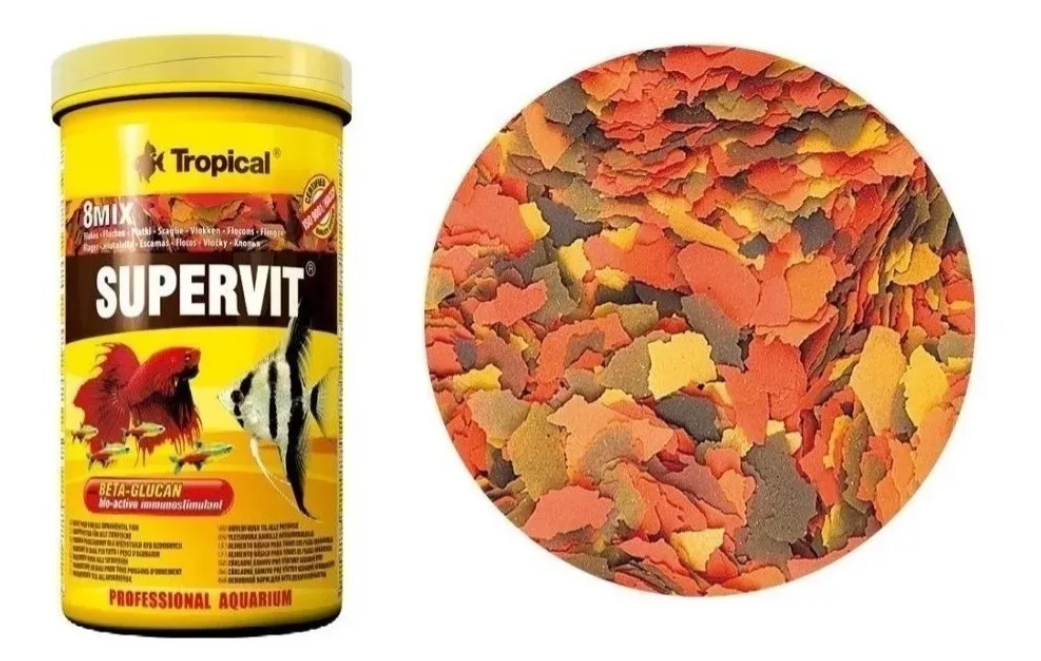 Ração Tropical Supervit Flocos 25g - Aquamazing Fish Store