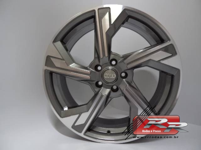 JOGO DE RODA AUDI RS5 2020 REPLICA RAMLOW P6080 20X8 DIAMANTADO GRAFITE 5X112 ET 40 - RR Rodas