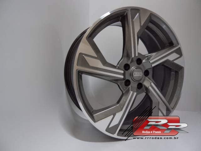 JOGO DE RODA AUDI RS5 2020 REPLICA RAMLOW P6080 20X8 DIAMANTADO GRAFITE 5X112 ET 40 - RR Rodas