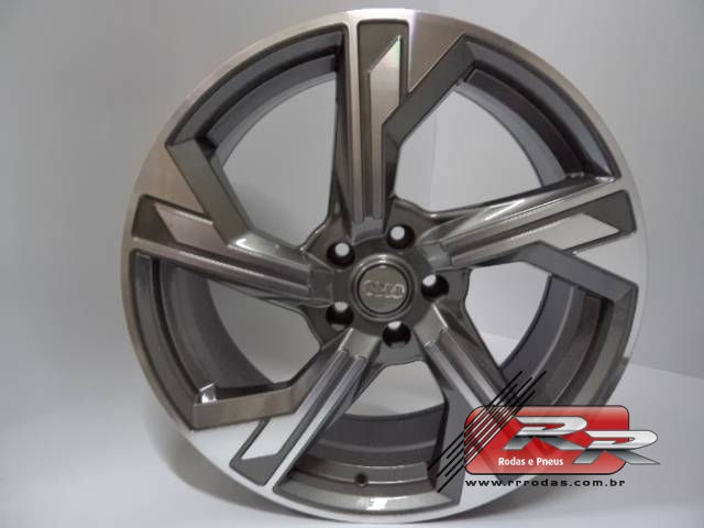 JOGO DE RODA AUDI RS5 2020 REPLICA RAMLOW P6080 20X8 DIAMANTADO GRAFITE 5X112 ET 40 - RR Rodas