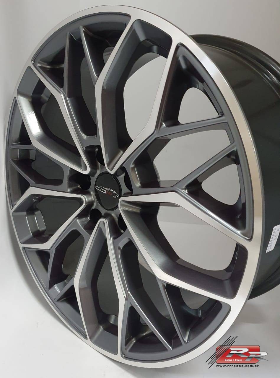 JOGO DE RODA STROLLER ESPORTIVA BAR 18X8 DIAMANTE GRAFITE 5X113 ET 40 - RR Rodas