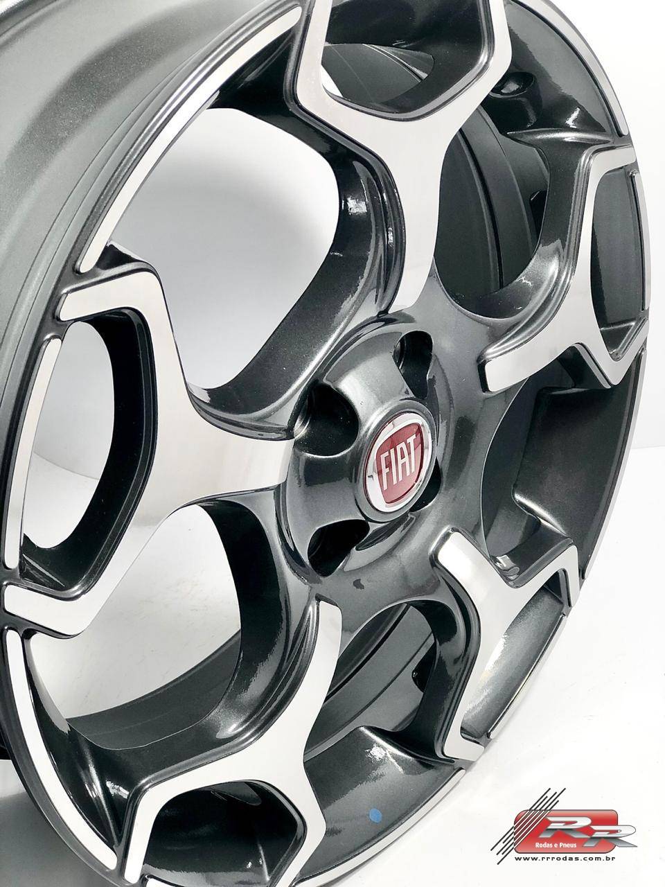JOGO DE RODA FIAT PUNTO T JET 17 DIAMANTE GRAFITE 4X98 - RR Rodas