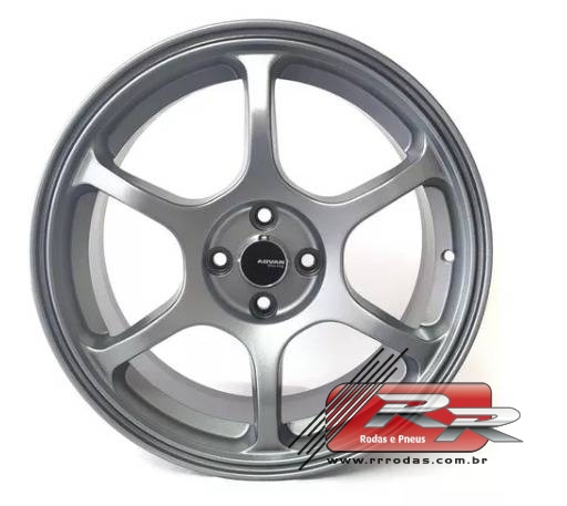 JOGO DE RODA ADVAN RACING 17X7 GRAFITE ACETINADO 4X100 - RR Rodas