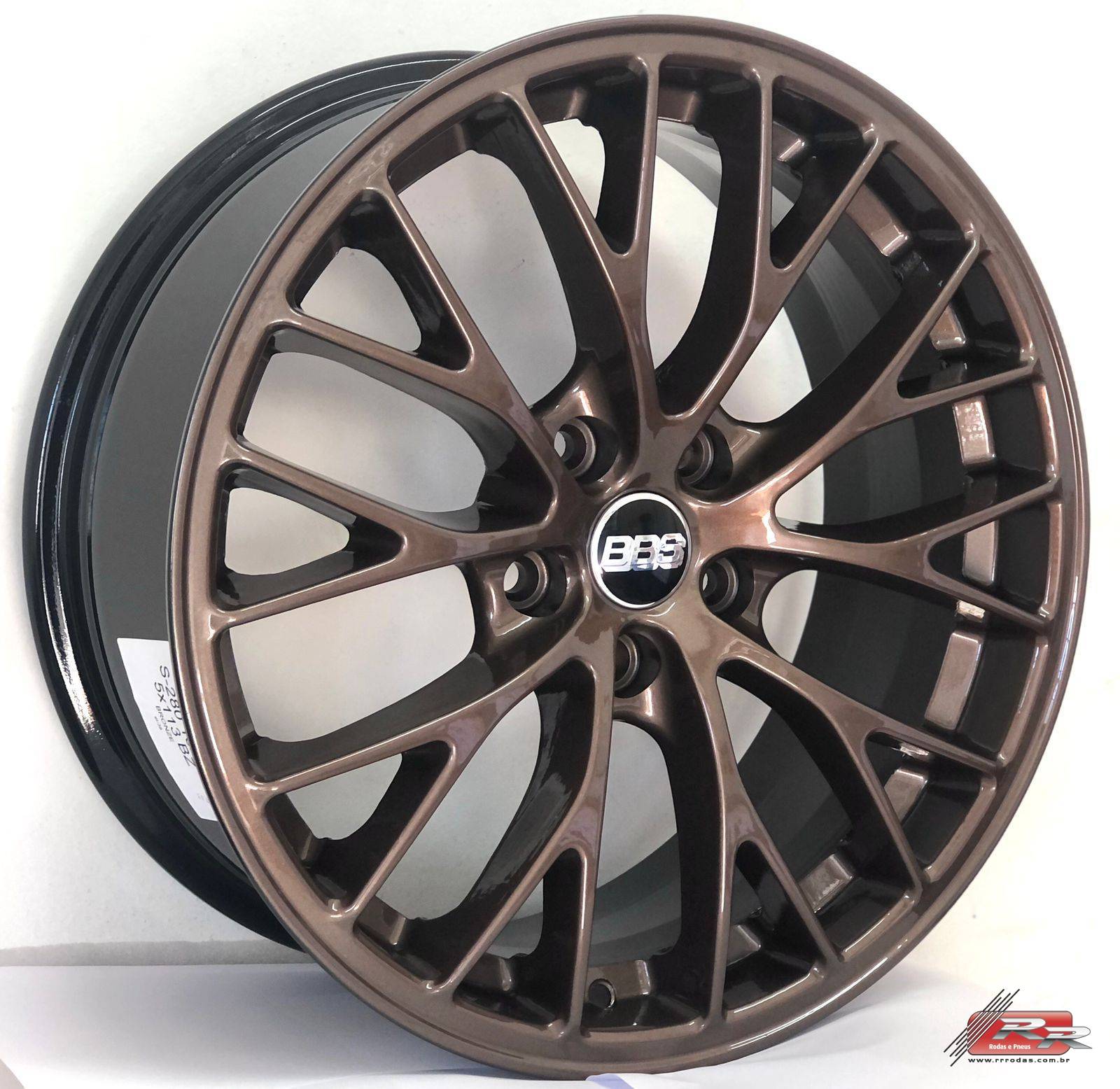 JOGO DE RODA S280 BBS ESPORTIVA SCORRO 18X7,5 BRONZE 5X100 ET 40 - RR Rodas
