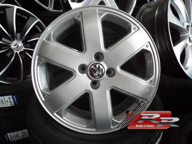 JOGO DE RODA VW PARATI TRACK FIELD REPLICA ZUNKY ZK110 15X6 PRATA 4X100 ...