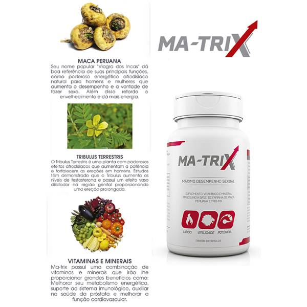 MA-TRIX Maca Peruana Suplemento Libido e Potência Sexual - SEX SHOP CURITIBA